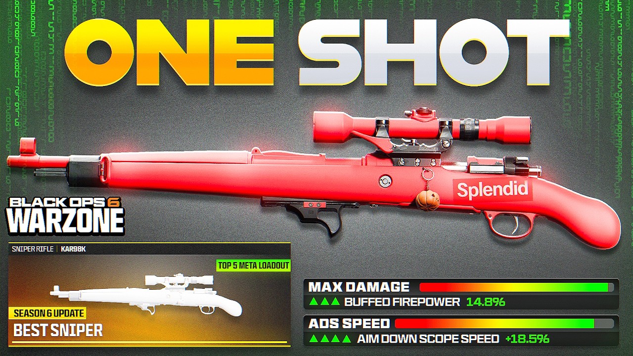 this 1 SHOT KAR98 SNIPER LOADOUT is META in WARZONE BO6! (Best KAR98K ...