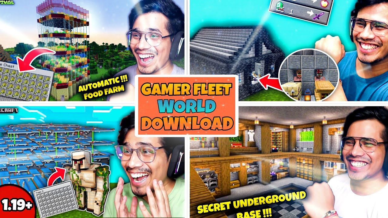 @GamerFleet MINECRAFT WORLD DOWNLOAD FOR MCPE || MINECRAFT WORLD FOR ...