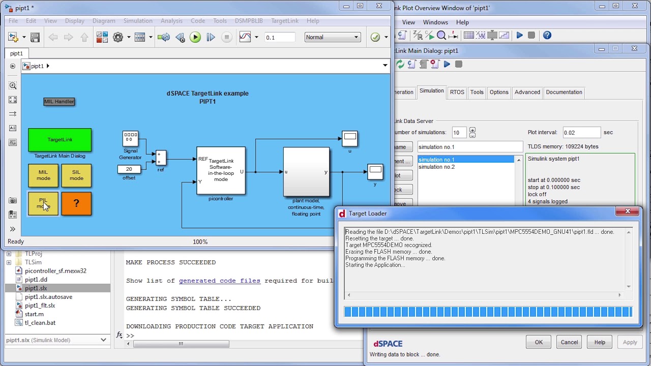 Simulating and testing TargetLink code (PIL) - YouTube