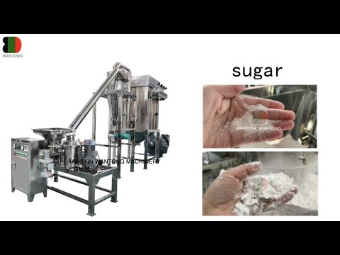 Fine icing sugar powder making machine - YouTube