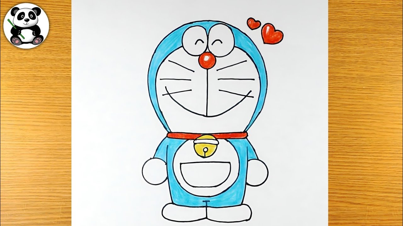 Cute doremon drawing and colouring | Nobita doremon #doremon - YouTube