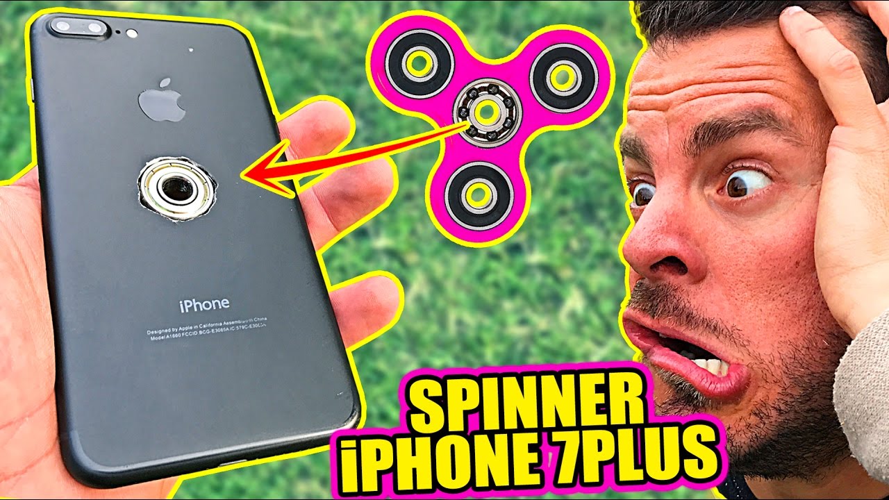 FIDGET SPINNER vs IPHONE 7 📱 CONVERTIMOS UN TELÉFONO en un SPINNER ...