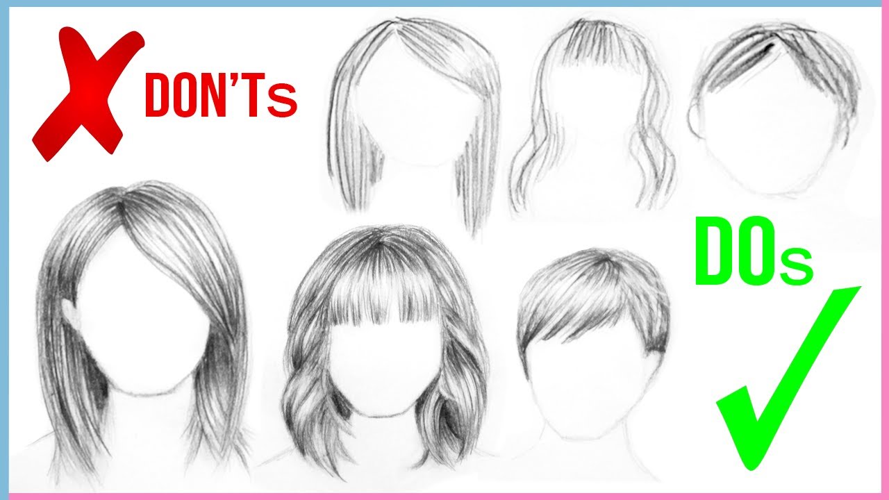 DOs DON Ts How To Draw Realistic Hair Easy For Beginners Step By