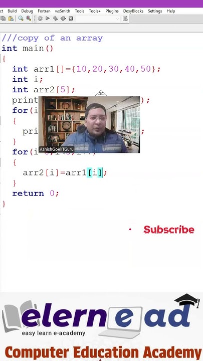 Copy of an Array #coding #learncodingeasily #programming #codingeducation #cprogramming #skills ...