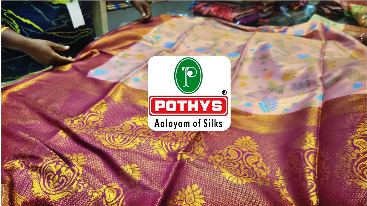 Pothys soft silk sarees bright colours ‼️ இப்போ trend இது than - YouTube