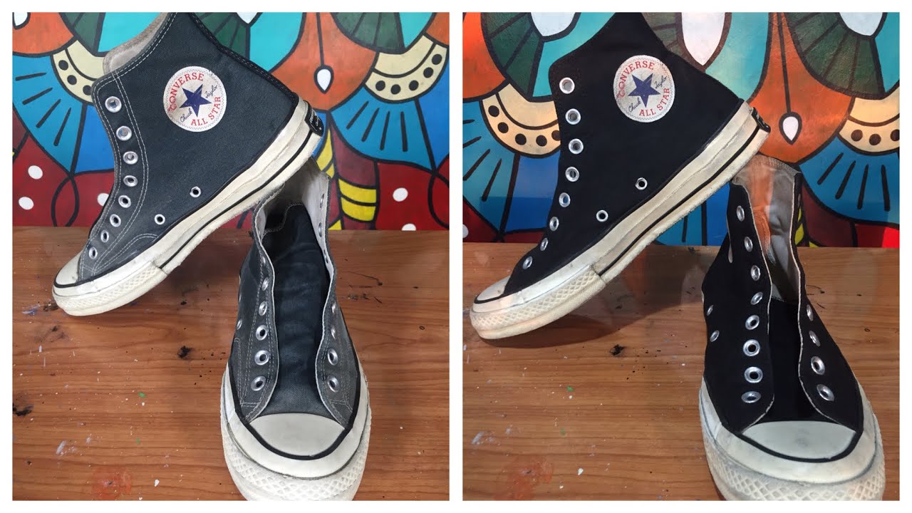 Repaint sepatu Converse - YouTube
