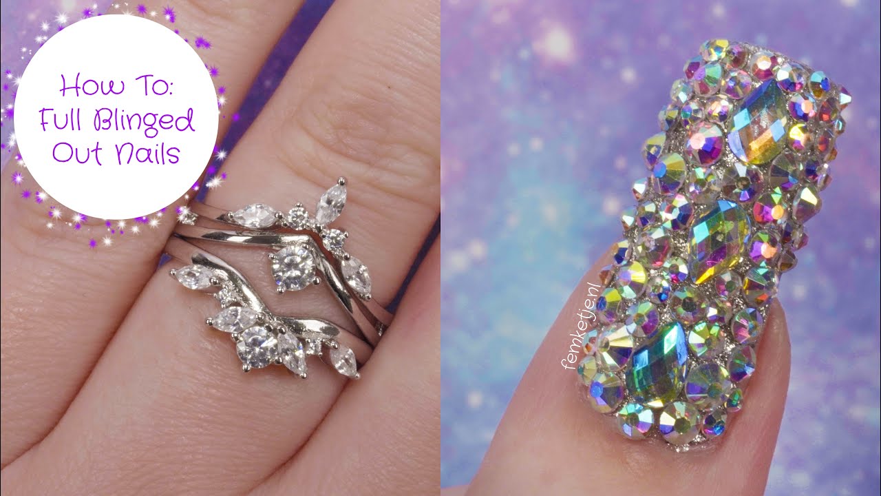 How To: Full Blinged Out Nail With Regular Nail Polish (Hey Happiness ...