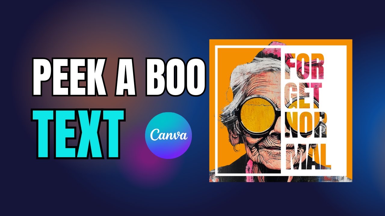 Create AMAZING Peek-A-Boo Text Typography In Canva - YouTube