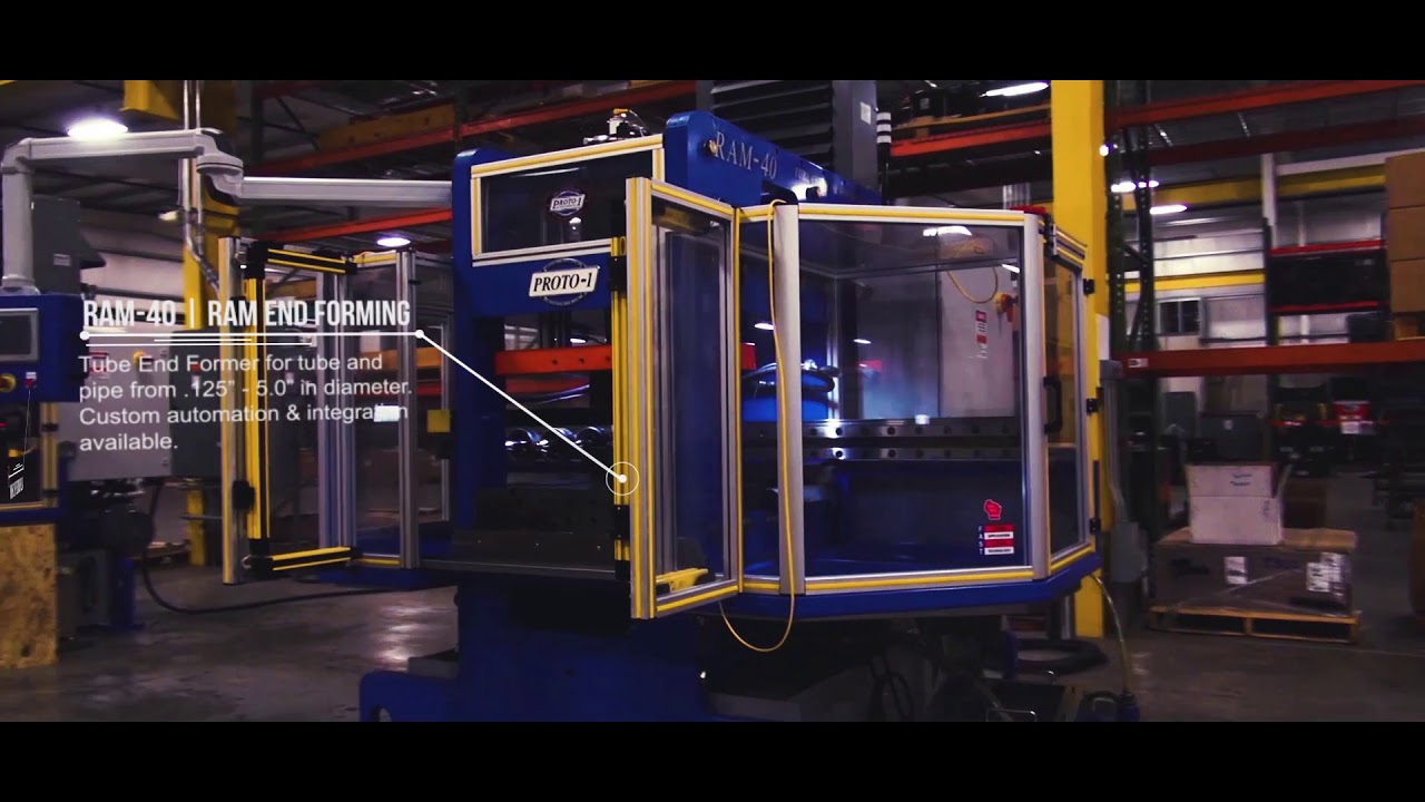360 Degree RAM-40 Tube End Forming Machine Overview - YouTube