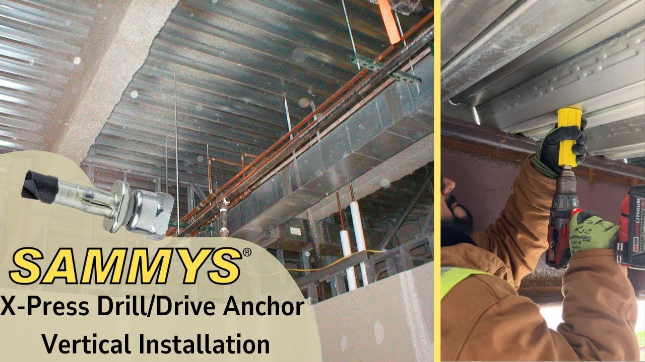 Sammy X-Press Drill/Drive Anchor for Threaded Rod Pipe Hanging - YouTube