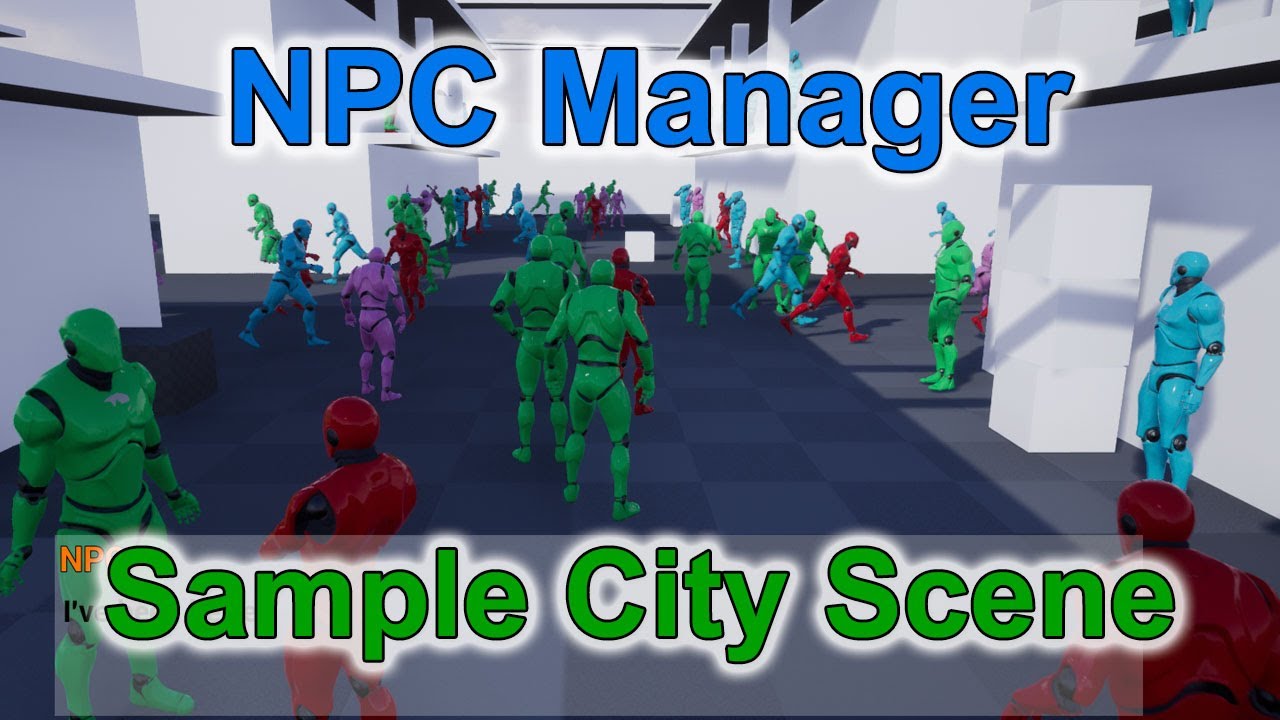 NPC Manager - City Scene test - YouTube