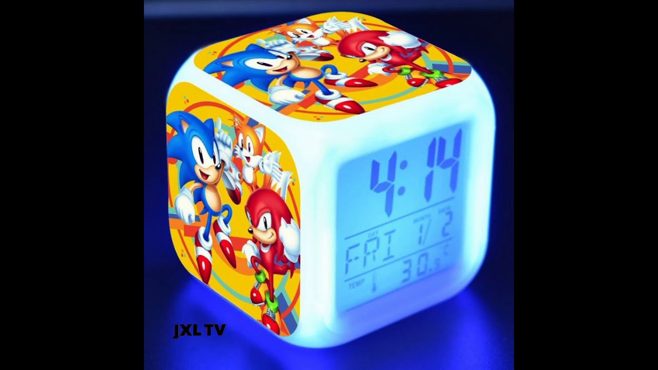 Sonic Figure LED Clock Alarm Colorful Touch Light Desk Watch Sonic ...