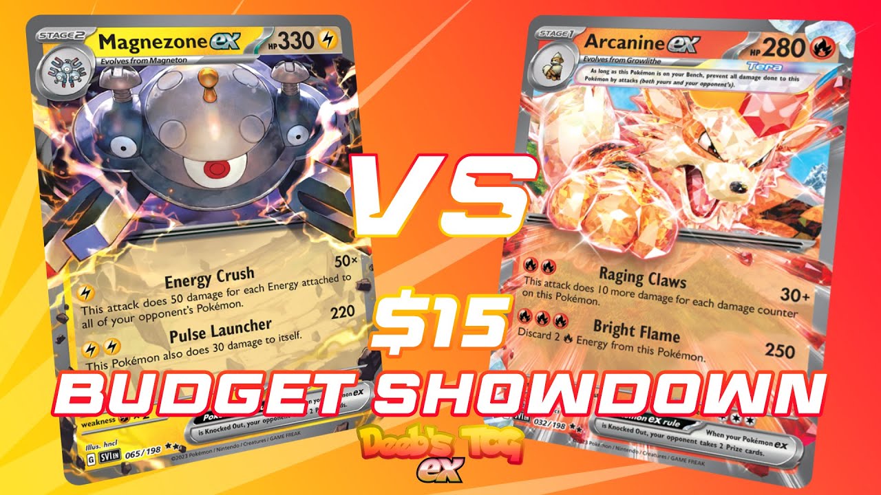 BUDGET SHOWDOWN: Arcanine ex vs Magnezone ex! Pokemon TCG Decks You Can ...