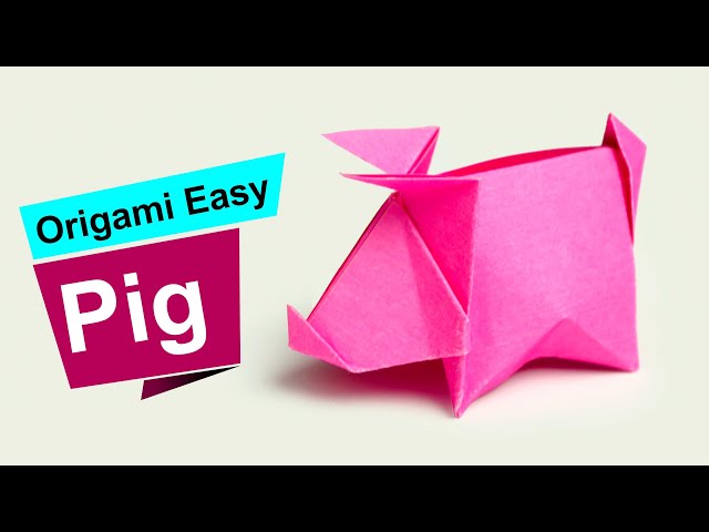 How To Make A Origami Pig Face Easy Origami Pig Bookmark Craft For