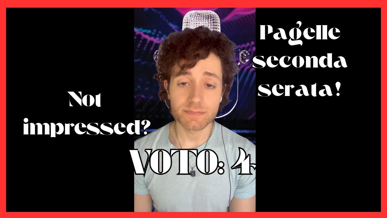 REACTION di un docente di canto alla seconda serata degli EUROVISION ...