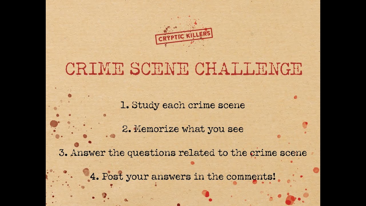 Crime Scene Challenge - YouTube