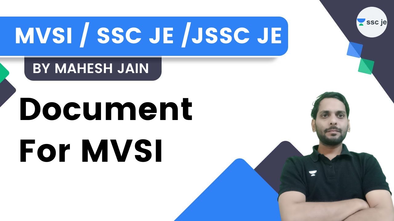 Document For MVSI | Rajasthan MVSI | MVSI EXAM | Mahesh Jain - YouTube