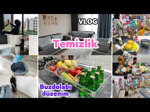 Minimalist Salon Temizliği 🧼 Market Alışverişi 🛒 Buzdolabı Düzeni, Pratik Akşam Yemeğim  #temizlik