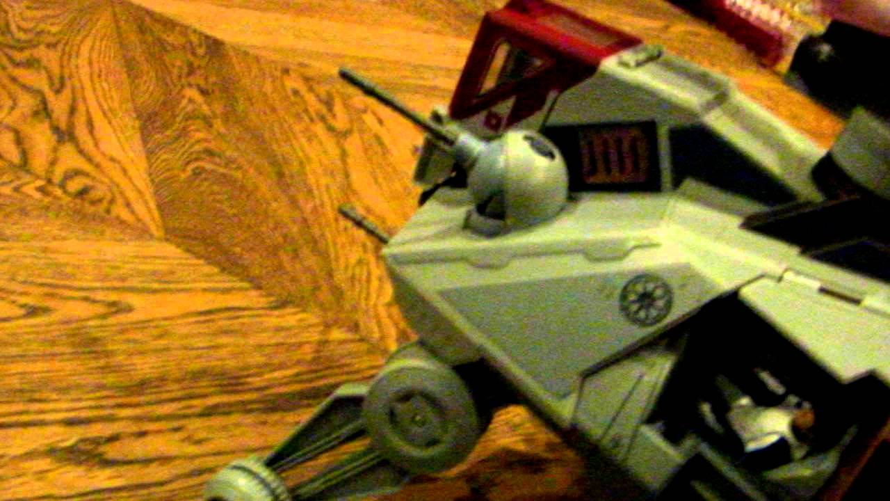 Star Wars Clone Wars Republic AT-TE Tank Walker Vehicle - YouTube