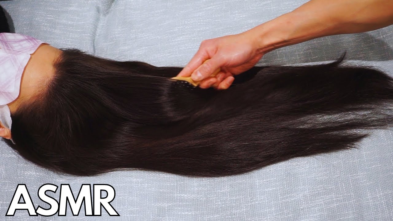 ASMR Gentle Relaxing Hair Brushing, Combing, and Hair Play (No Talking ...