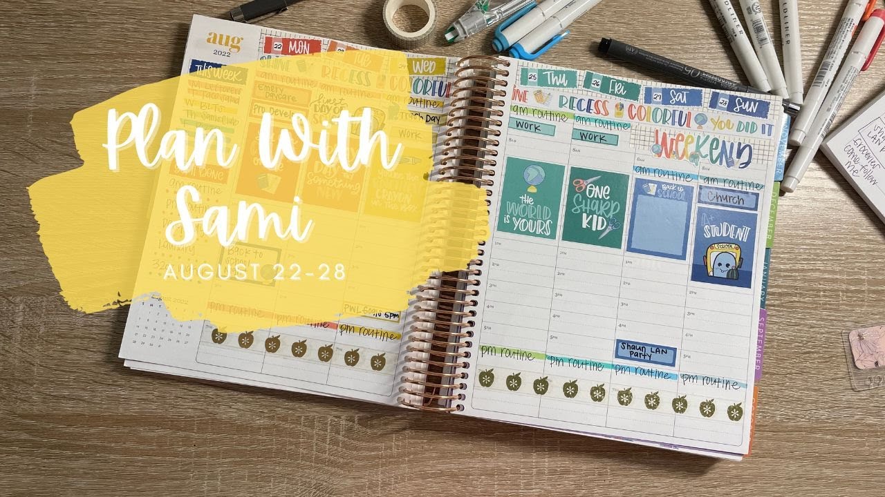 Plan With Sami: August 22-28 - YouTube