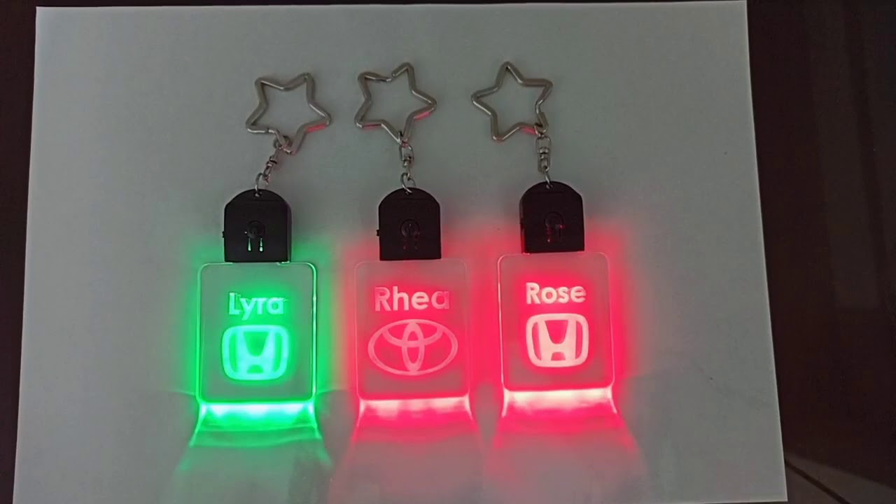 Personalized LED Acrylic Keychain - YouTube