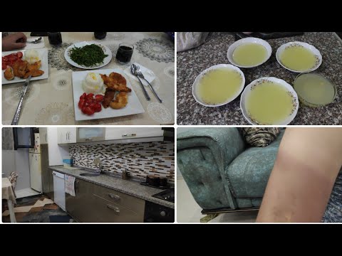 HARİKA POPOYES TAVUK👍 LİMONLU MUHALLEBİM🍋HASAN RENK DEĞİŞTİRDİ MUTFAK TEMİZLİĞİ