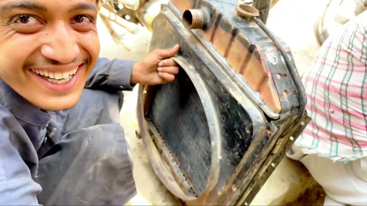 Old Tractor Radiator Cleaning And Repair || Radiator Cleaning and ...