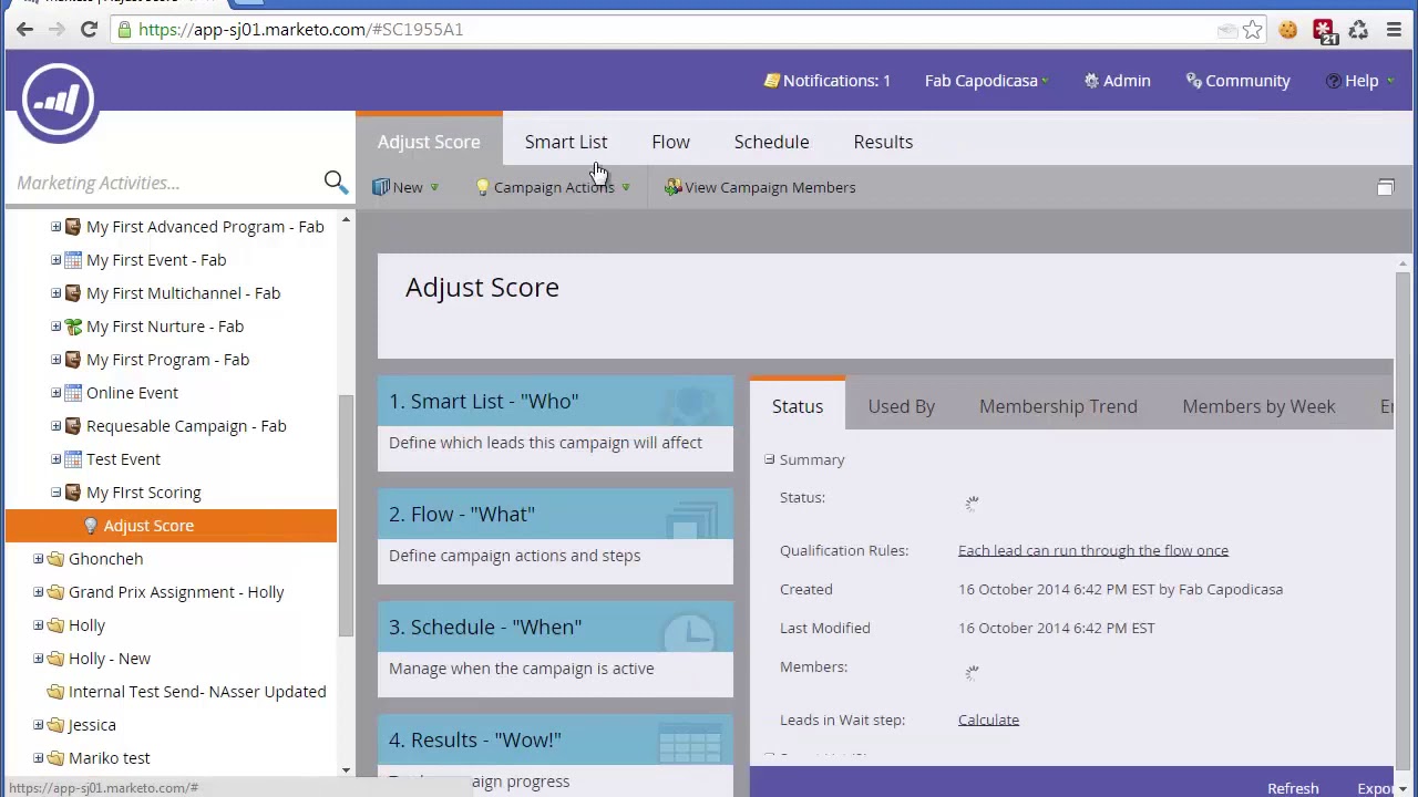 7.7 Hands on Basic Scoring | Marketo Training Course: Planning ...