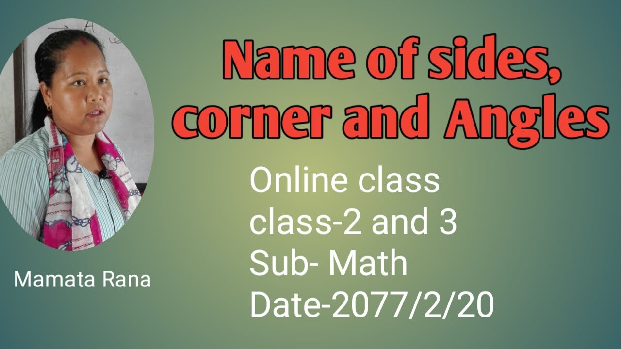 Class 2, Name Of sides corner and Angles - YouTube