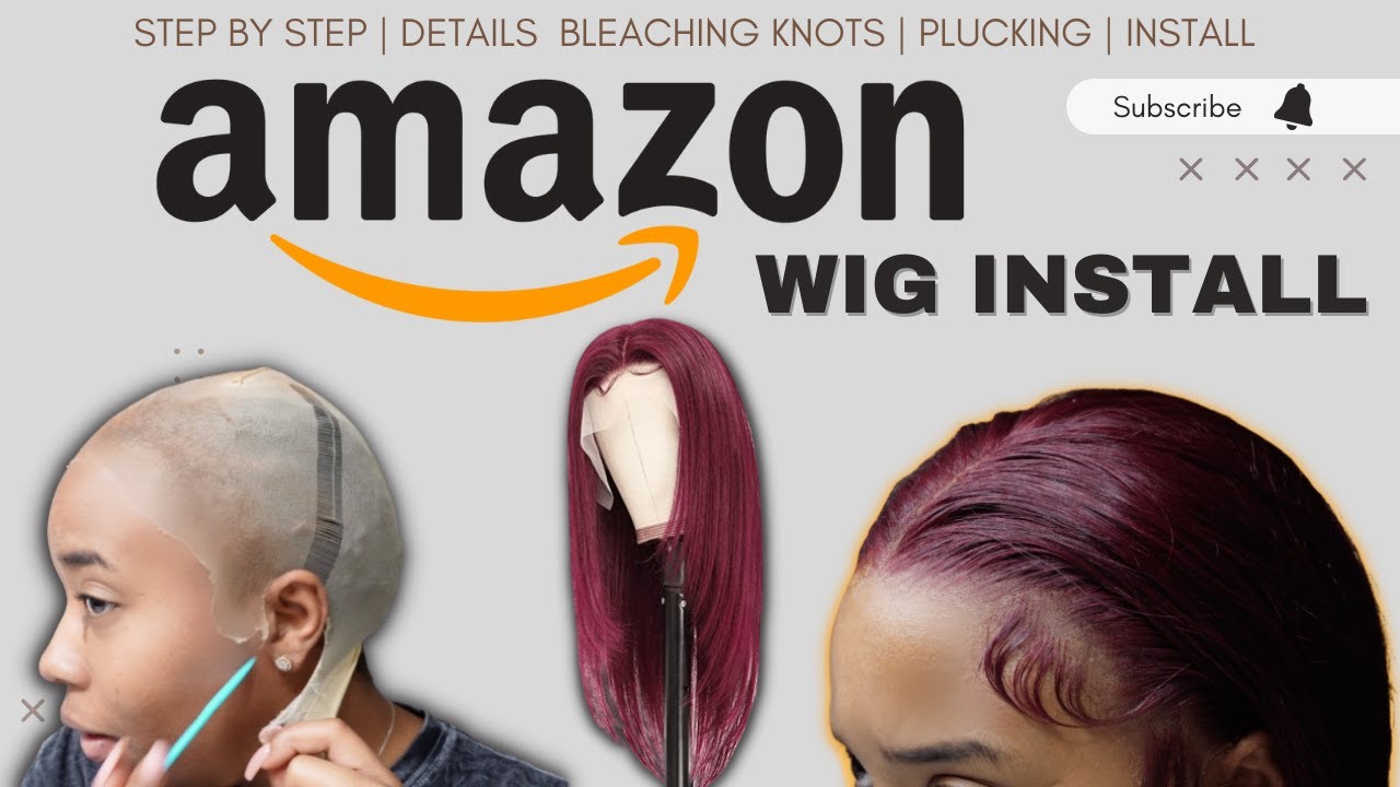 Amazon Wig | INSTALL Beginner Friendly Burgandy J99 - YouTube