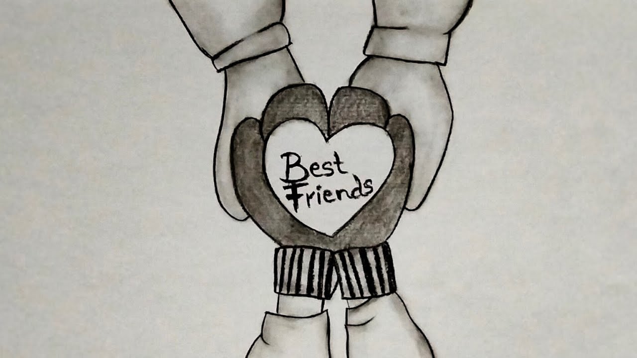 BFF Drawings | BFF Drawing Easy Step by Step | Best Friend Pencil ...
