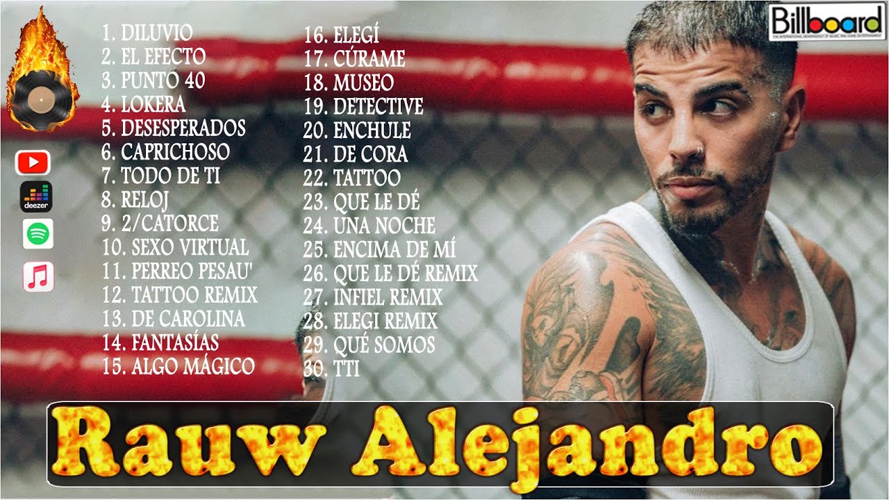 Rauw Alejandro 🍂 Grandes Exitos, Sus Mejores Canciones, Mix Reggaeton ...