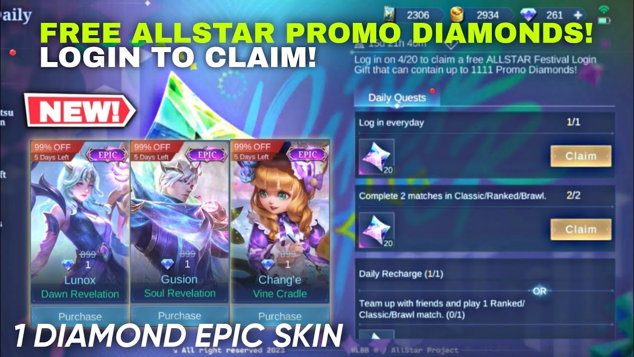 HOW TO USE ALLSTAR PROMO DIAMONDS 2023? ALLSTAR FESTIVAL EVENT PROMO ...