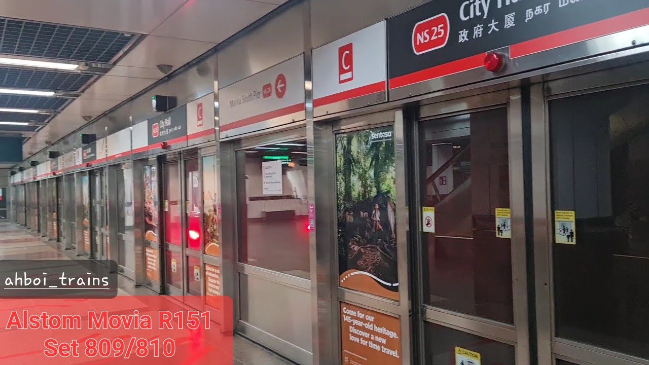 [UNDERGROUND TESTING] Alstom Movia R151 Set 809/810 at City Hall NSL ...