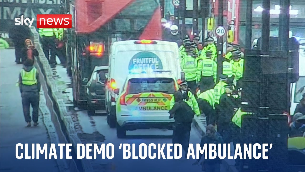 Just Stop Oil protesters accused of blocking ambulance - YouTube