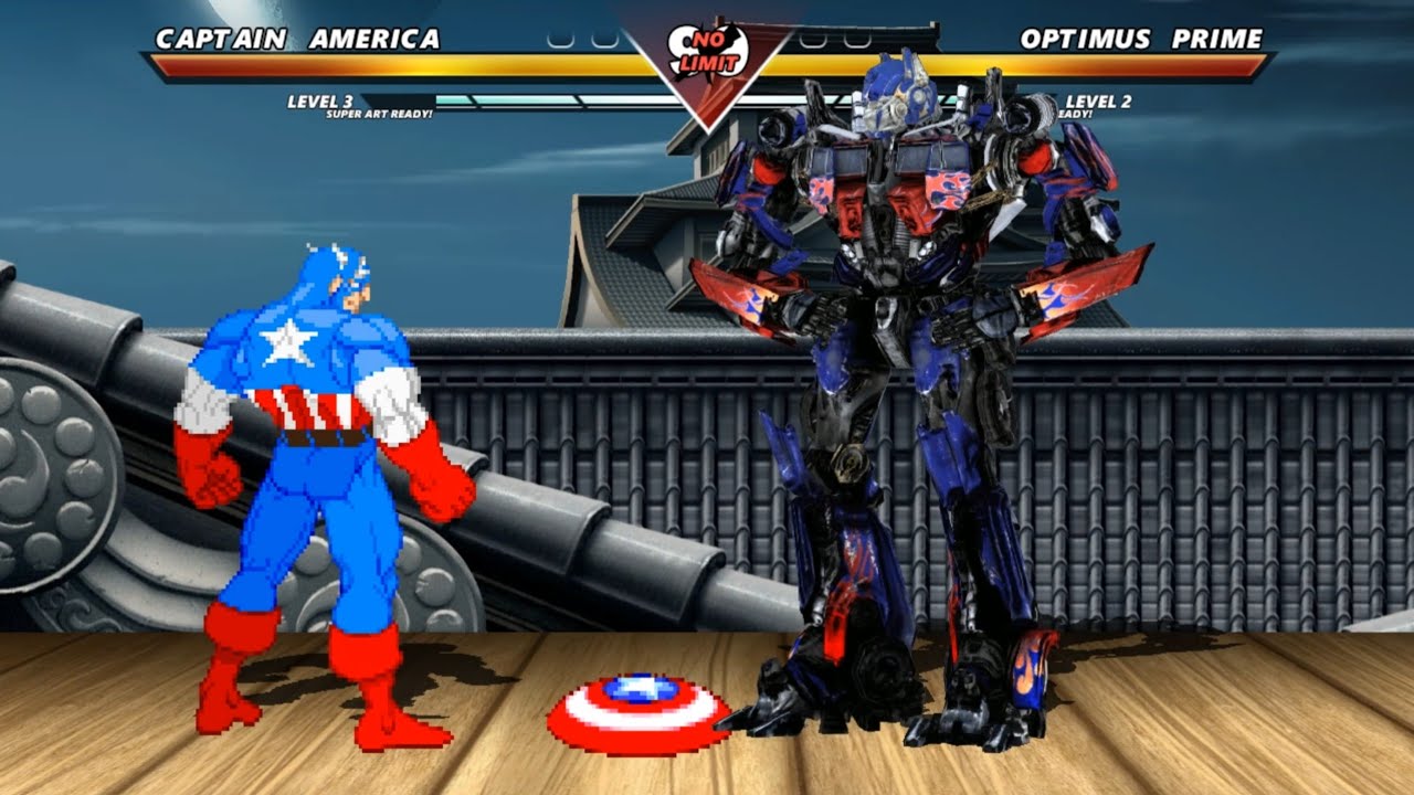 CAPTAIN AMERICA vs OPTIMUS PRIME - Epic fight - YouTube