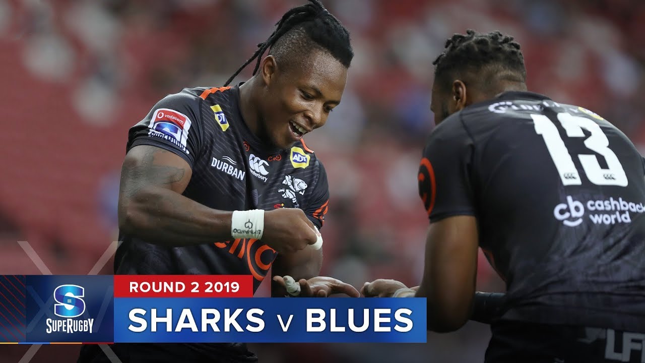 Sharks v Blues | Super Rugby 2019 Rd 2 Highlights - YouTube