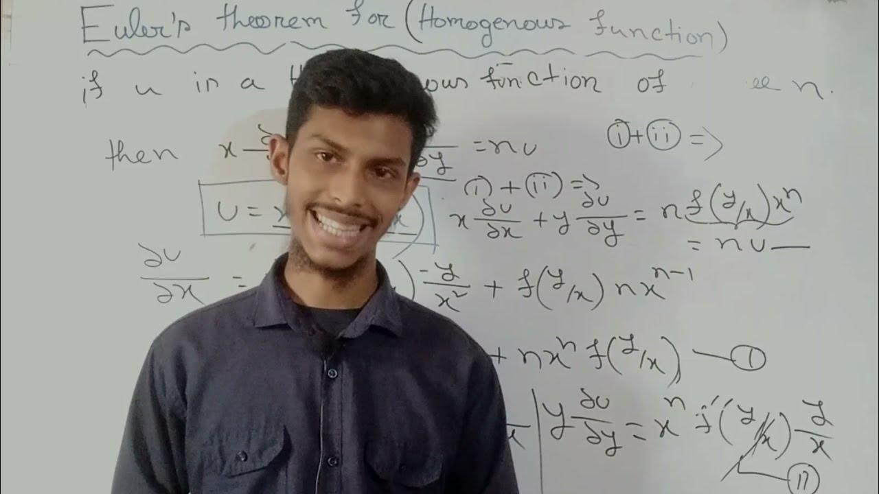 Euler's Theorem For Homogeneous Function | Partial Differentiation | Explained in Bengali - YouTube