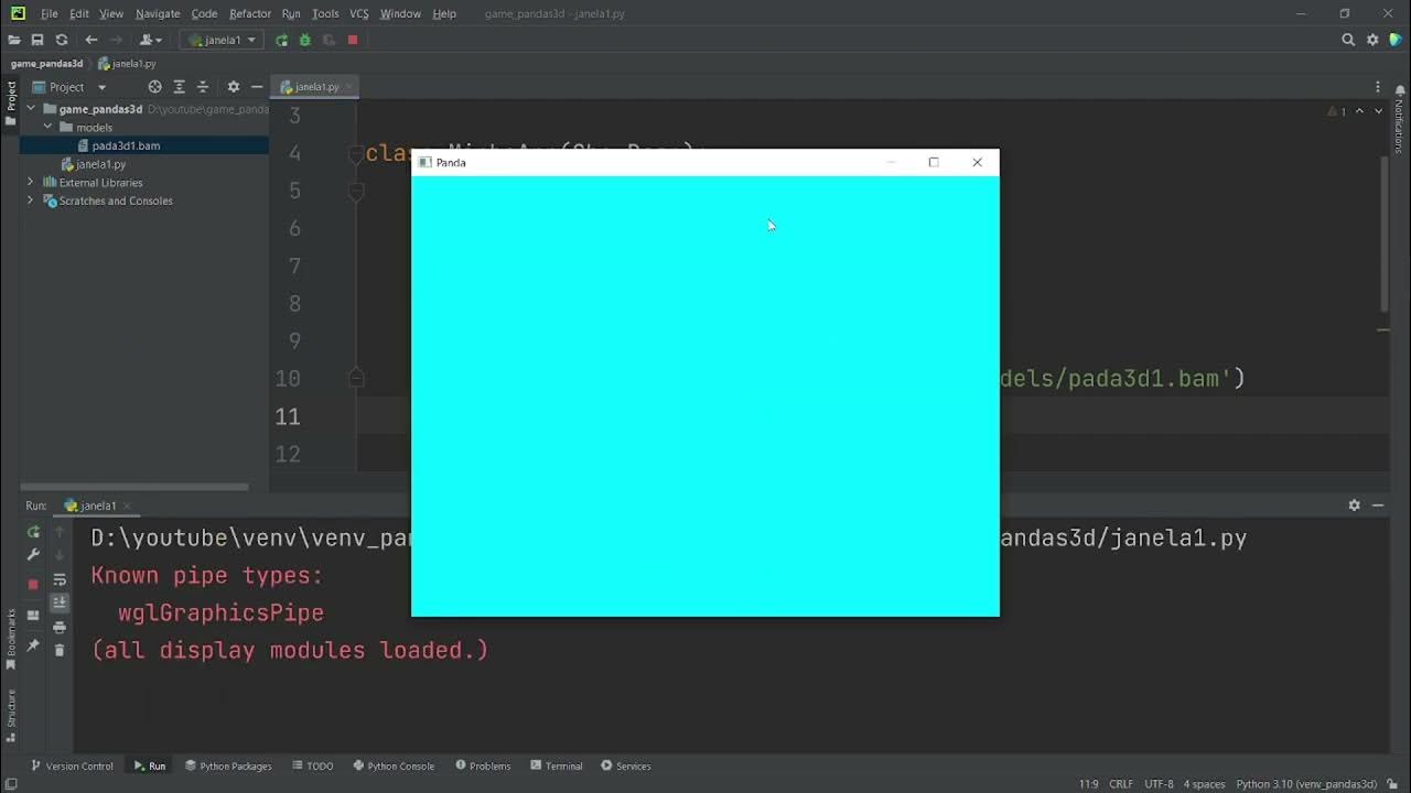 366 - Carregando um cenário no Panda3D Python - YouTube