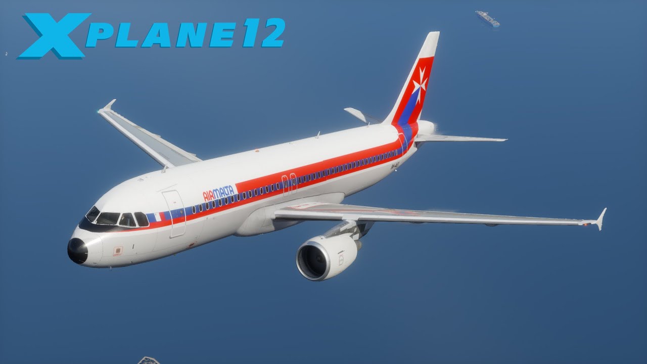 Crosswind Landing into Malta! Toliss A320 CFM engines | Air Malta Retro ...