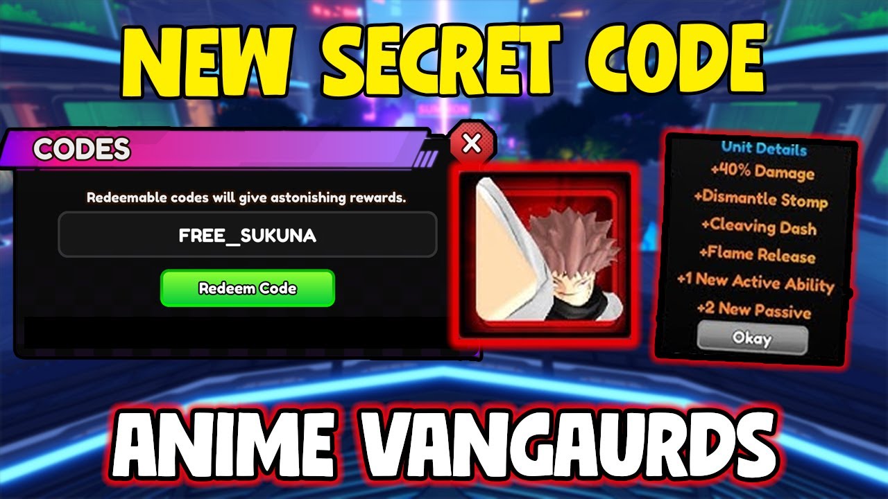 ⭐NEW SECRET CODE!⭐ ALL WORKING CODES FOR ANIME VANGAURDS IN 2024 ...