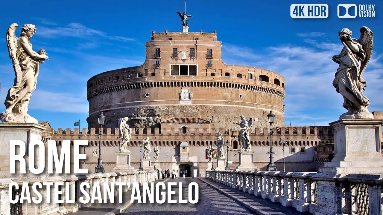 Castel Sant'Angelo (The Mausoleum of Hadrian), Rome - 🇮🇹 Italy [4K HDR ...