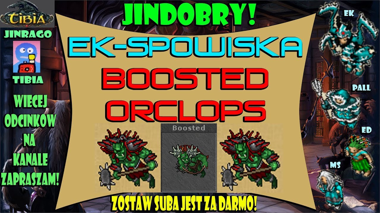 Tibia - Orclops Doomhauler Boosted 1kk/h+ Exp 138lvl EK-spowiska - YouTube