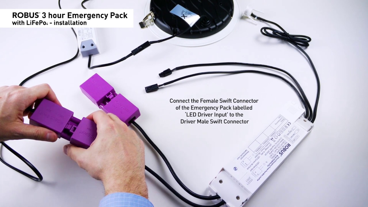 ROBUS | How to Install the 3 Hour Plug-in Emergency Pack (LiFePo4) on ...
