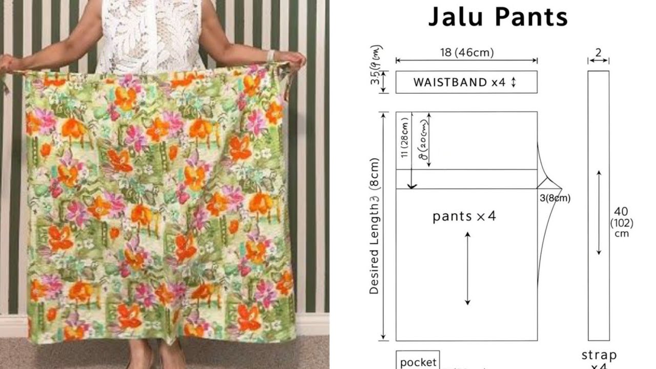 How to cut and sew Jalu Pant - YouTube