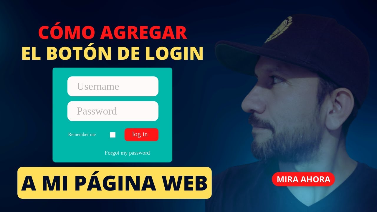 Cómo agregar el Botón de Login en Tu Página web - YouTube