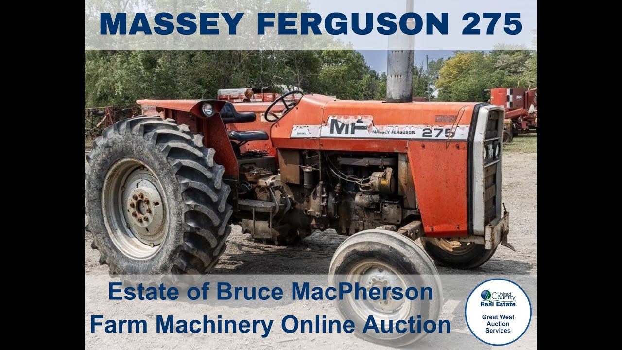 MASSEY FERGUSON 275 DIESEL TRACTOR - YouTube