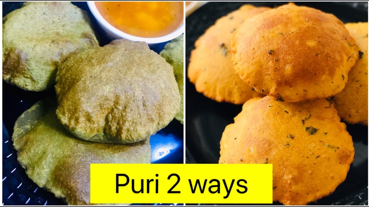 Puri 2 ways | Palak Puri Recipes | Aloo Suji Masala Puri | Aarum's ...
