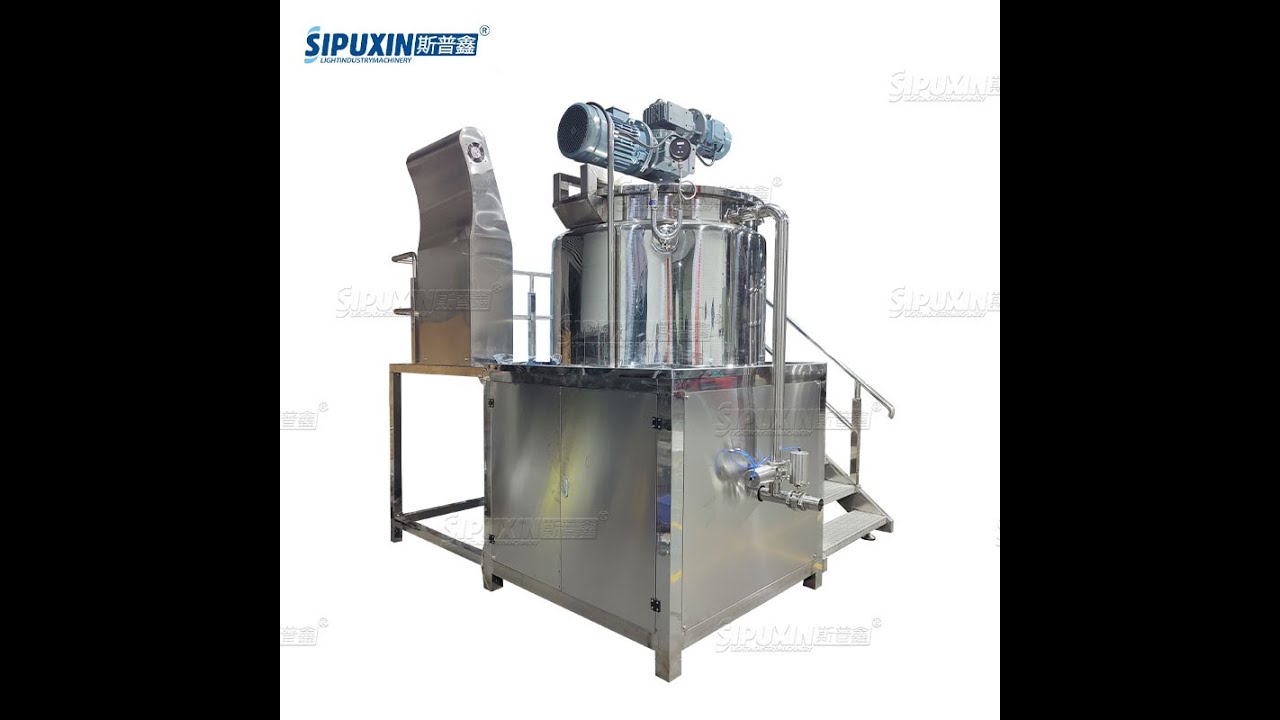 How to Use SIPUXIN 1000L two way scrapping inline homogenizer blending ...